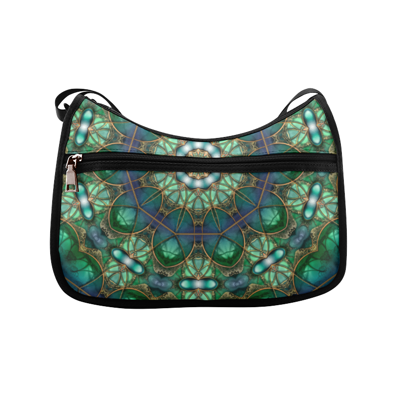 Emerald Kaleidoscope Crossbody Bags (Model 1616) | ID: D468459