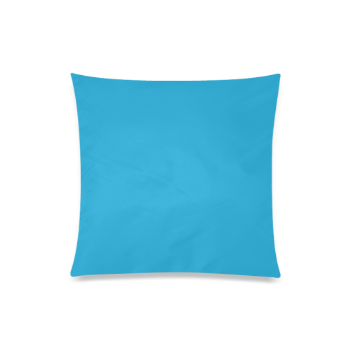 Solid Cyan Custom Zippered Pillow Case 20"x20"(Twin Sides) | ID: D466951