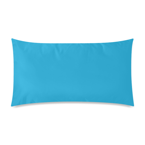 Solid Cyan Rectangle Pillow Case 20"x36"(Twin Sides) | ID: D466955