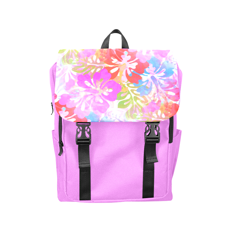 Hibiscus Flower Dreams Casual Shoulders Backpack (Model 1623) | ID: D468334