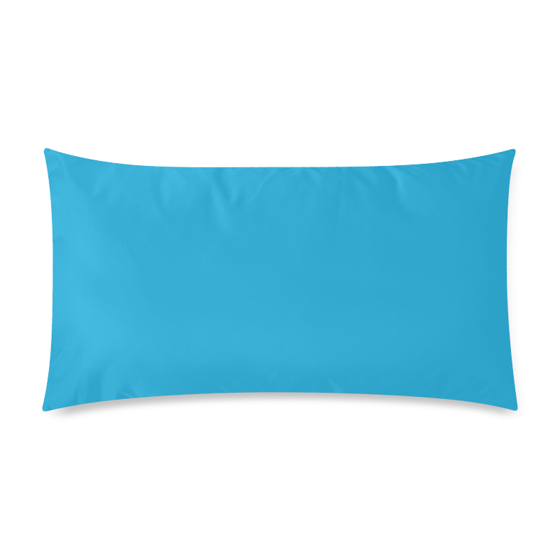 Solid Cyan Rectangle Pillow Case 20"x36"(Twin Sides) | ID: D466955