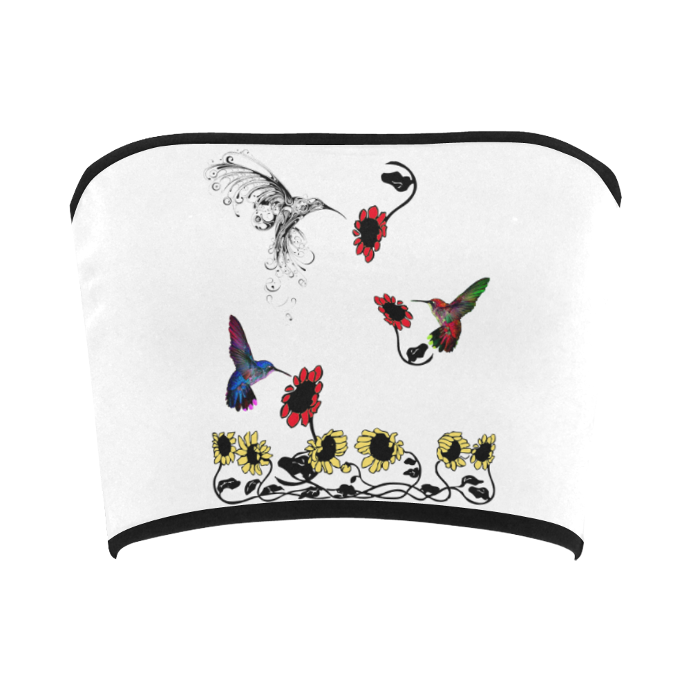 Hummingbird Border Print Bandeau Top | ID: D508803