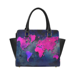world map Classic Shoulder Handbag (Model 1653) | ID: D1303093