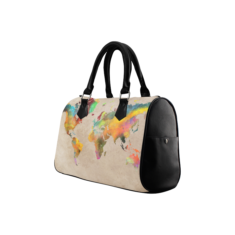 world map 17 Boston Handbag (Model 1621) | ID: D504340
