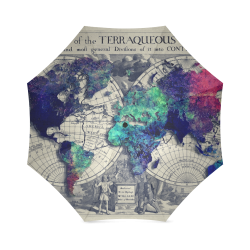 world map Foldable Umbrella (Model U01) | ID: D1022714