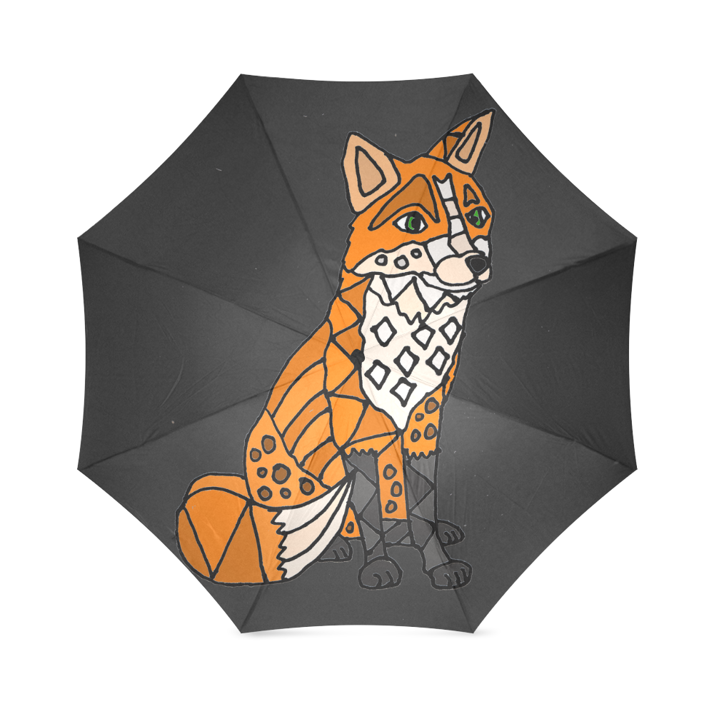 Foxy Red Fox Art Foldable Umbrella (Model U01) | ID: D504457