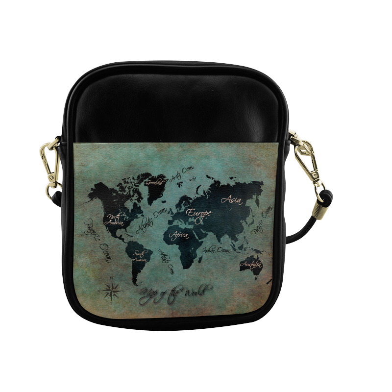 world map Sling Bag (Model 1627) | ID: D535984