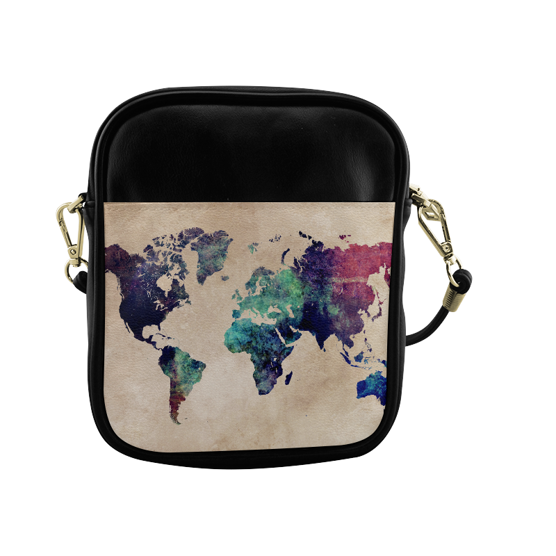 world map Sling Bag (Model 1627) | ID: D536028