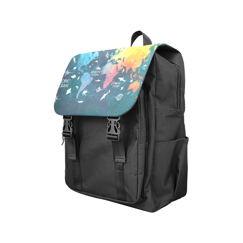 world map Casual Shoulders Backpack (Model 1623) | ID: D535999