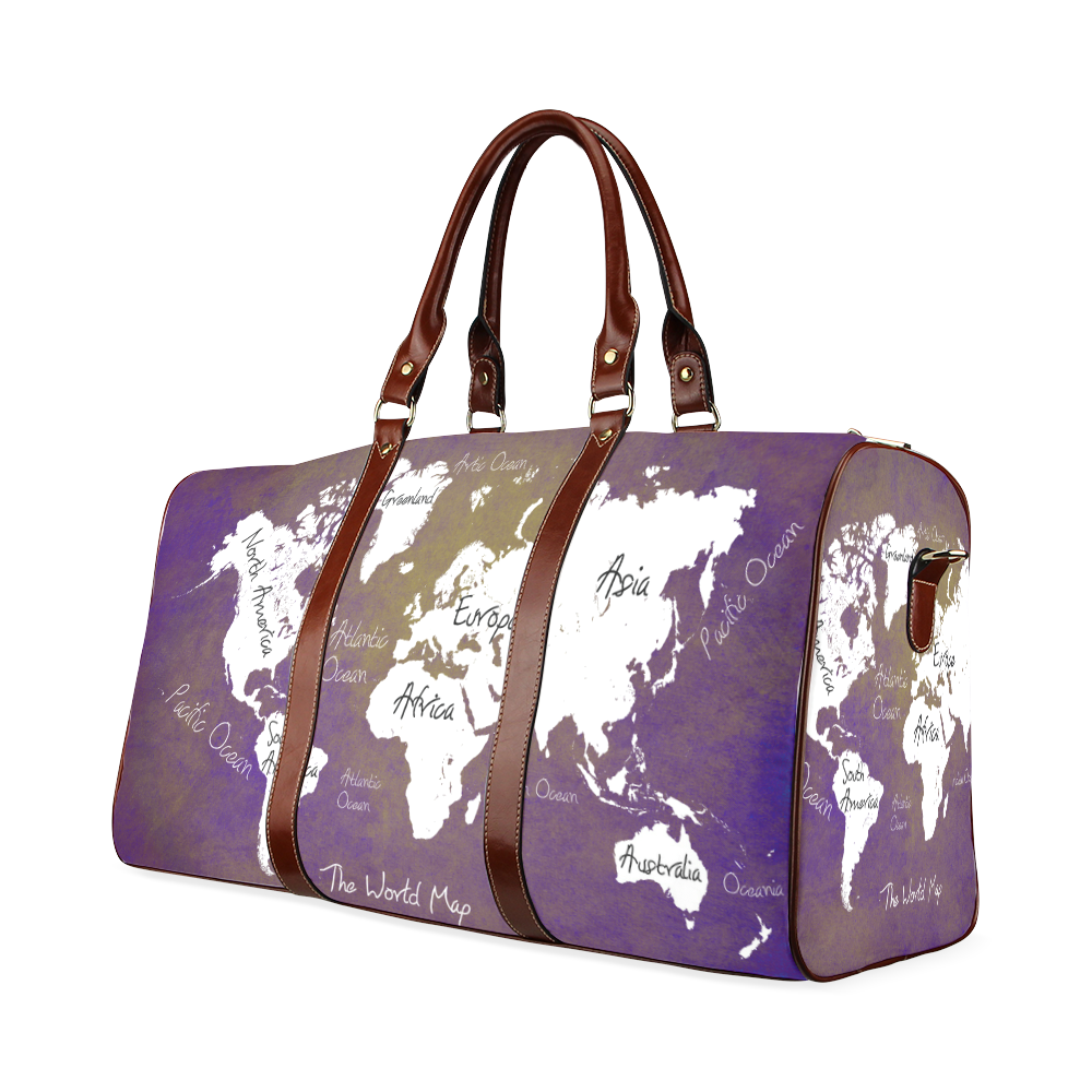 world map Waterproof Travel Bag/Small (Model 1639) | ID: D536313