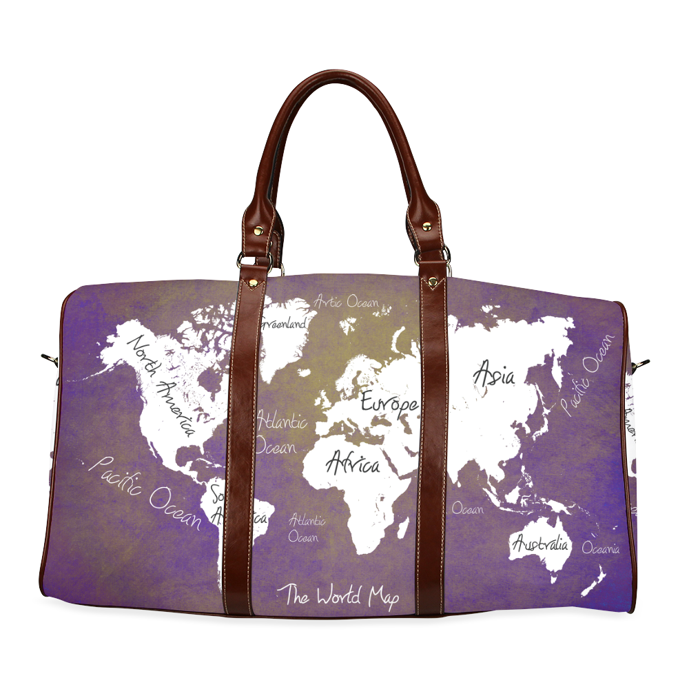 world map Waterproof Travel Bag/Small (Model 1639) | ID: D536313