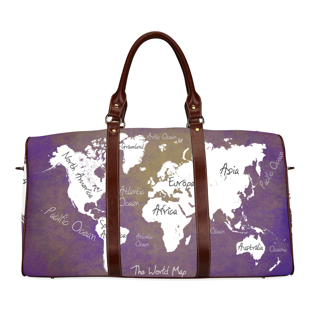 world map Waterproof Travel Bag/Small (Model 1639) | ID: D536313