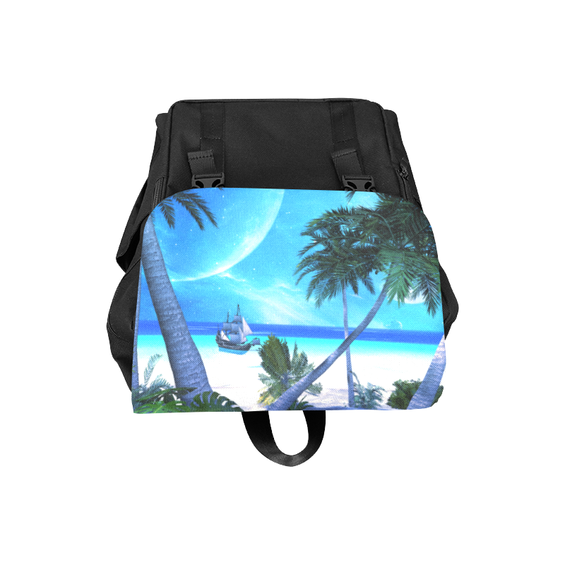 Awesome view over the ocean with ship Casual Shoulders Backpack (Model ...