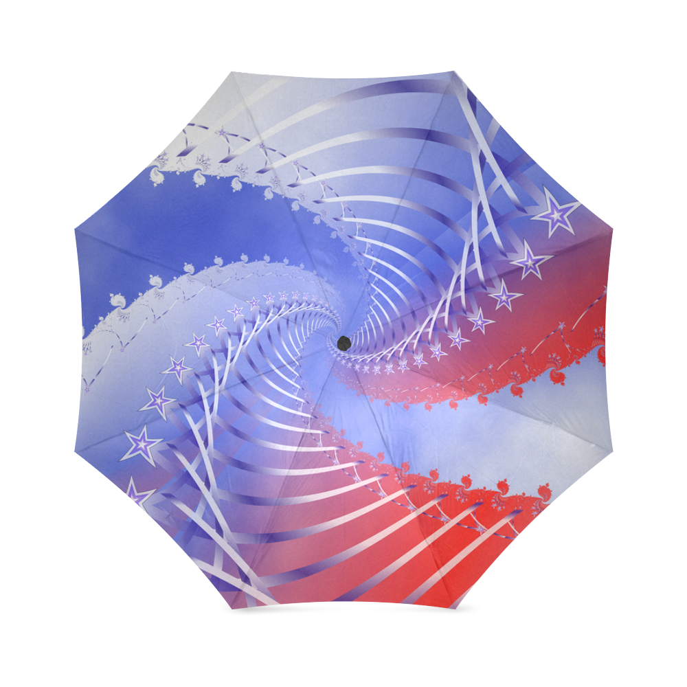 Stars & Stripes Fractal Foldable Umbrella (Model U01) | ID: D544725