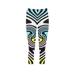 Outworn Tribal Aztec Pattern Capri Legging (Model L02) | ID: D689275