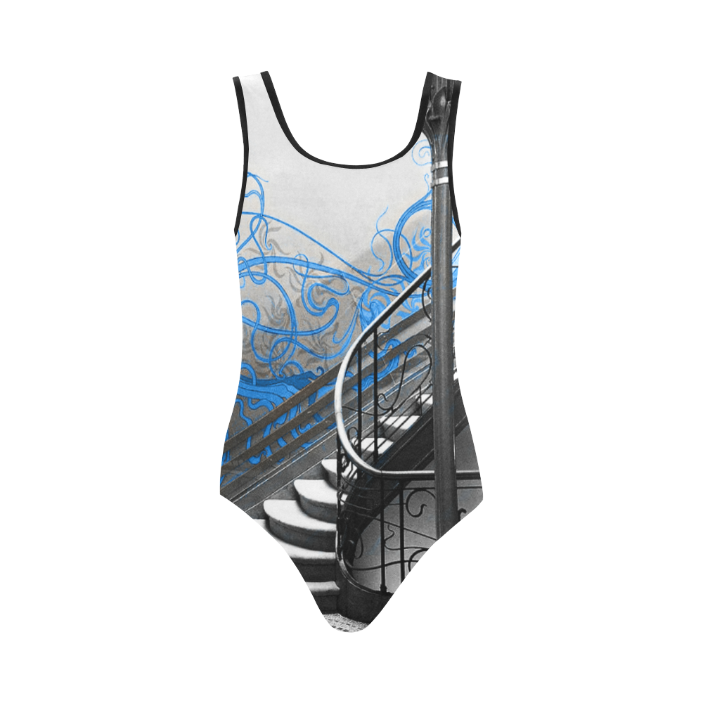 Gothic Staircase Vest One Piece Swimsuit (Model S04) | ID: D576661