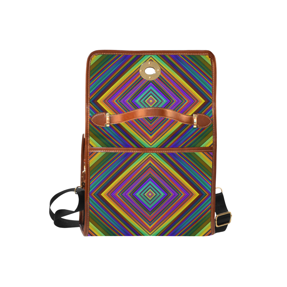 Diamond Pattern Waterproof Canvas Bag/All Over Print (Model 1641) | ID ...