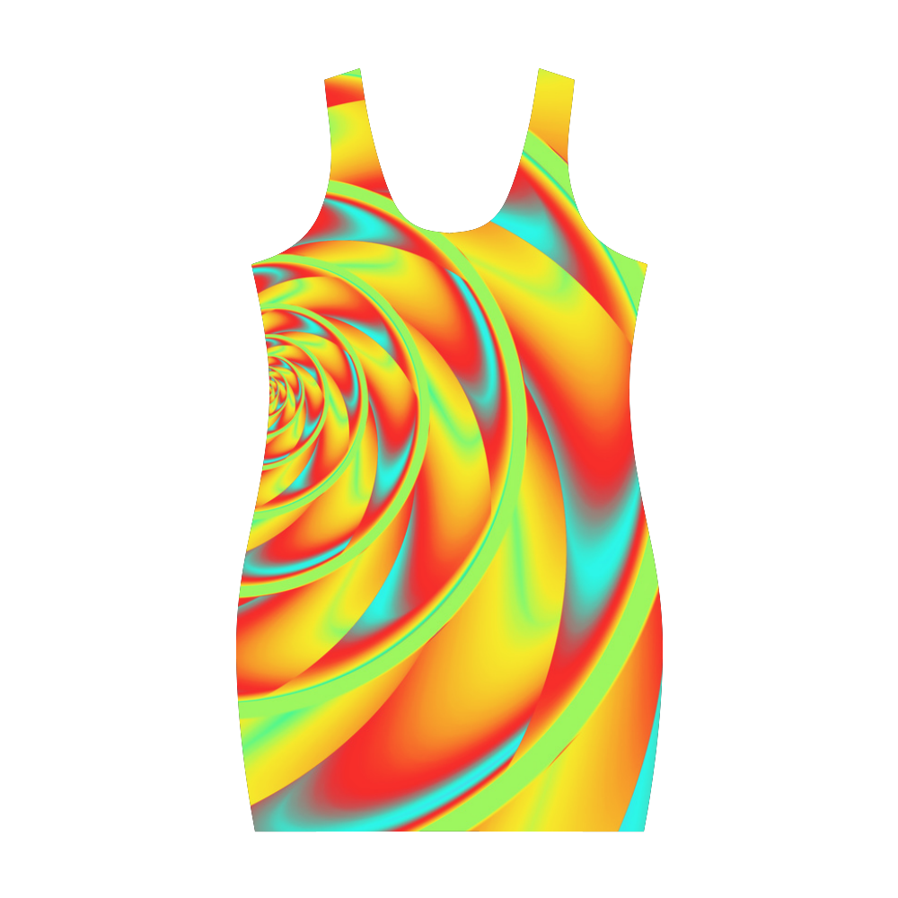 CRAZY POWER SPIRAL - neon colored Medea Vest Dress (Model D06) | ID ...