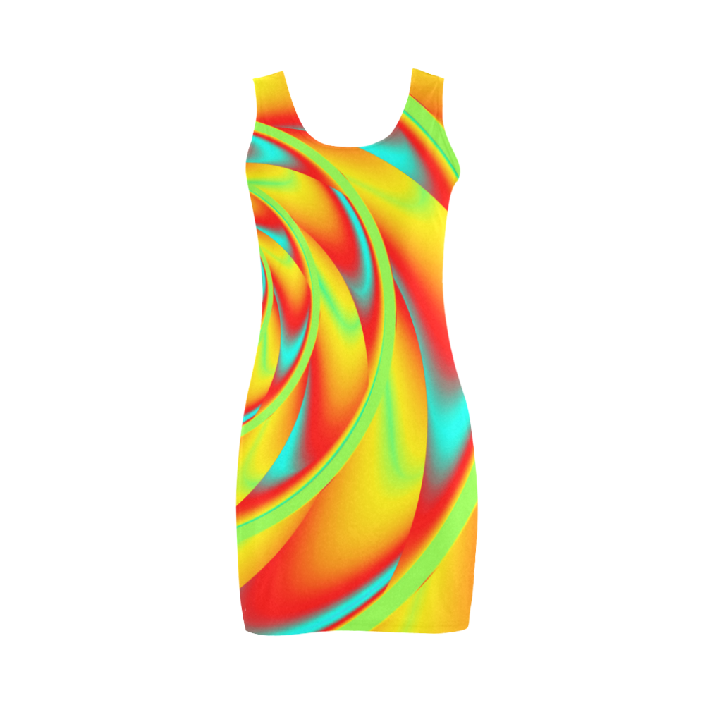 CRAZY POWER SPIRAL - neon colored Medea Vest Dress (Model D06) | ID ...