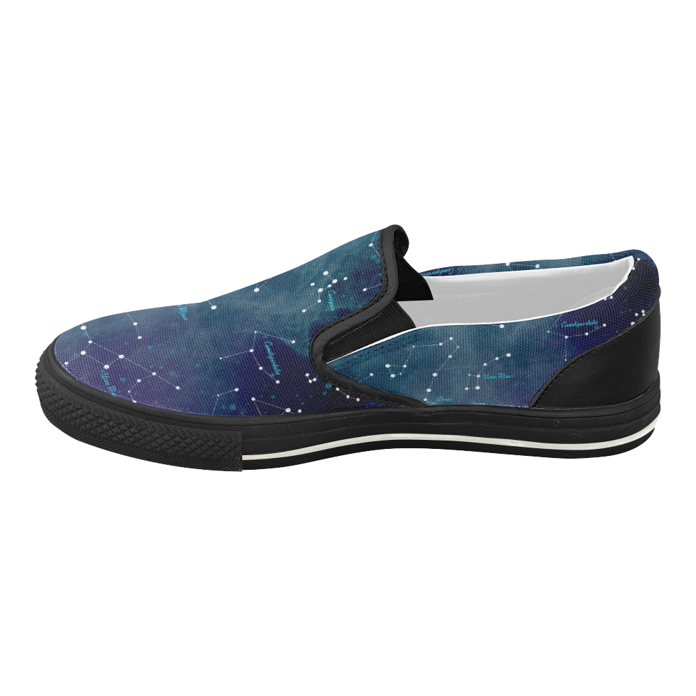 Constellations Women's Slip-on Canvas Shoes (Model 019) | ID: D652901