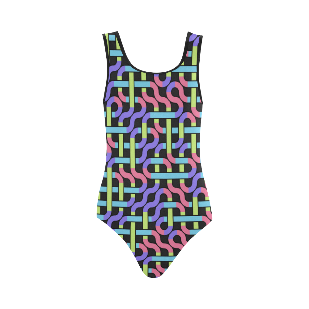 Labyrinth Vest One Piece Swimsuit (Model S04) | ID: D662817