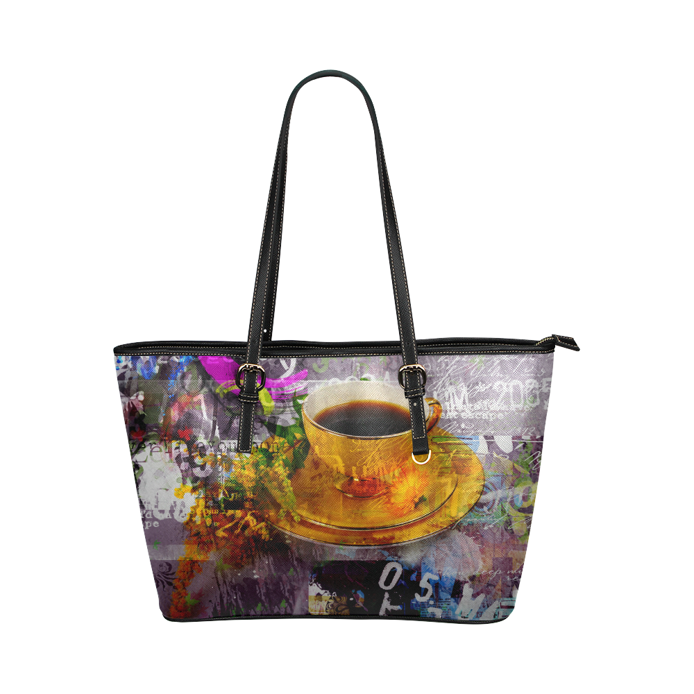 No Pastel Colors Here Leather Tote Bag/Small (Model 1651) | ID: D667881