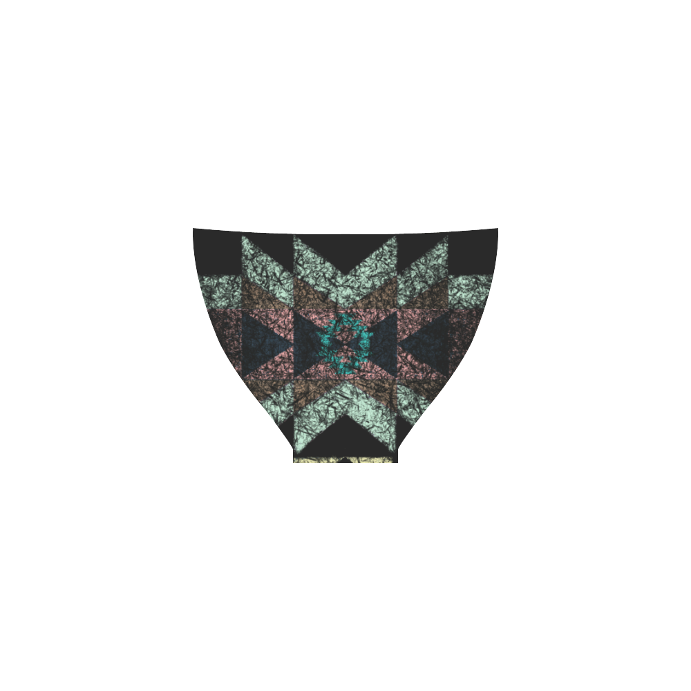 Outworn Tribal Aztec Pattern Custom Bikini Swimsuit | ID: D689304