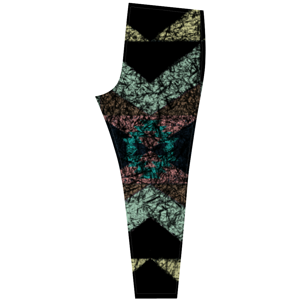 Outworn Tribal Aztec Pattern Cassandra Women's Leggings (Model L01 ...