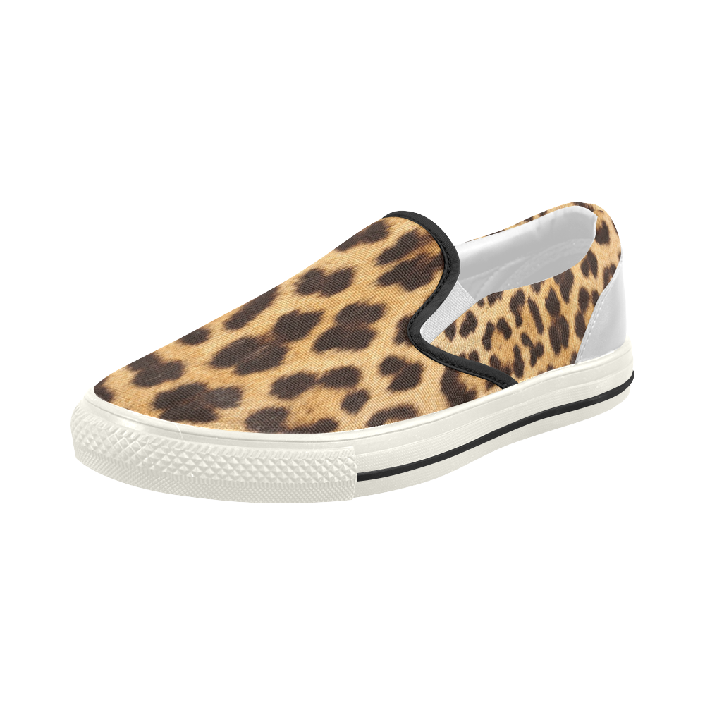 Leopard Skin Women's Slip-on Canvas Shoes (Model 019) | ID: D698722