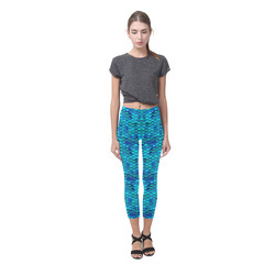 Outworn Tribal Aztec Pattern Capri Legging (Model L02) | ID: D689275