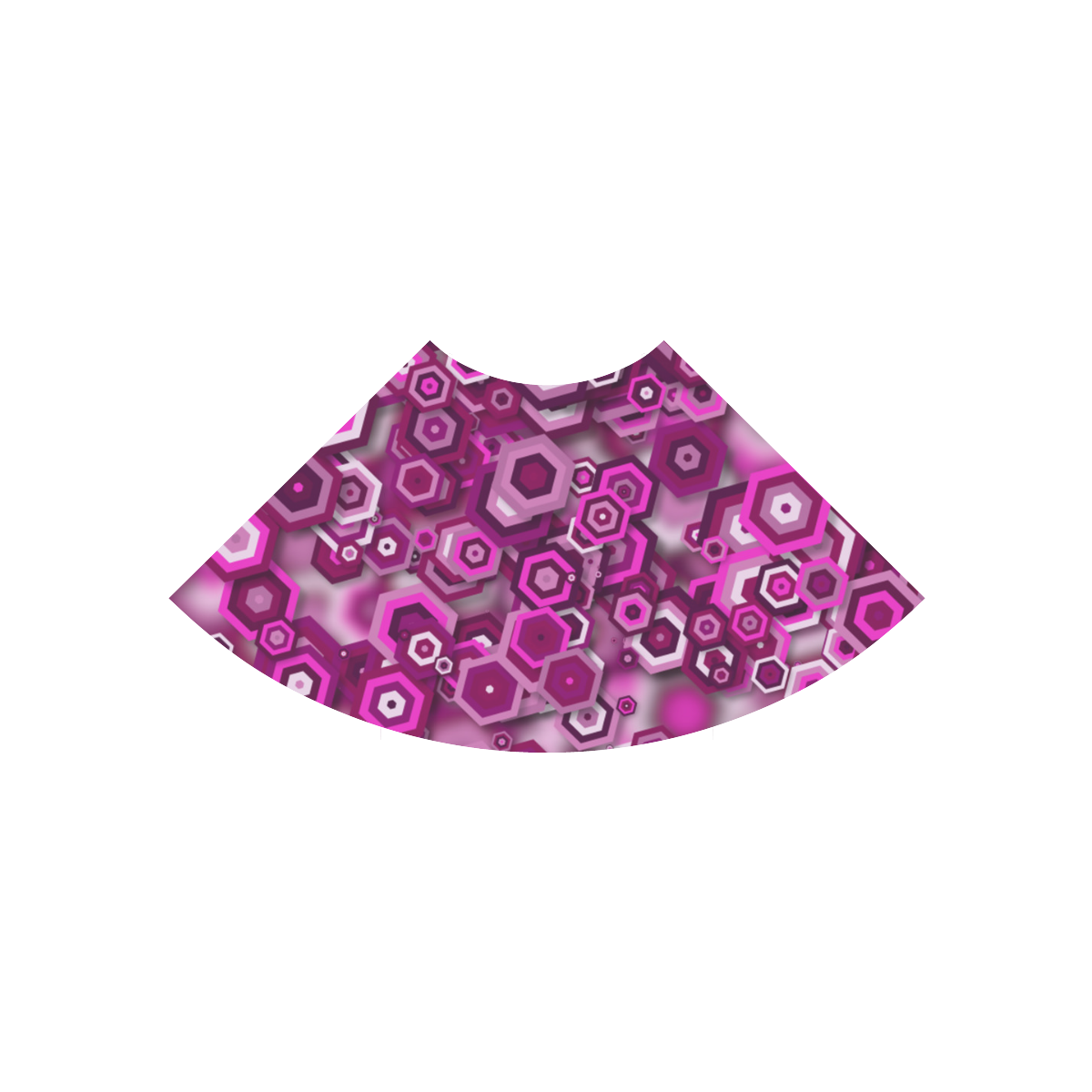 Magenta Hexagon Cloud Atalanta Casual Sundress(Model D04) | ID: D732789