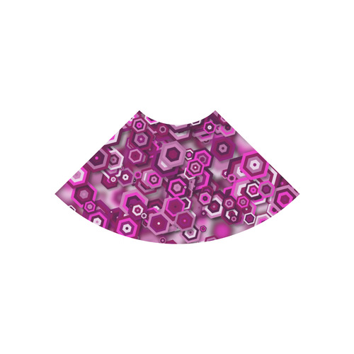 Magenta Hexagon Cloud Atalanta Casual Sundress(Model D04) | ID: D732789