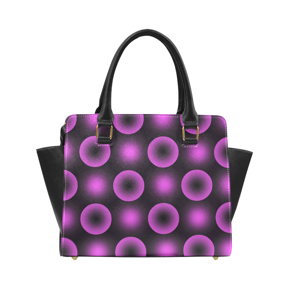 optical neon circles Classic Shoulder Handbag (Model 1653) | ID: D734762