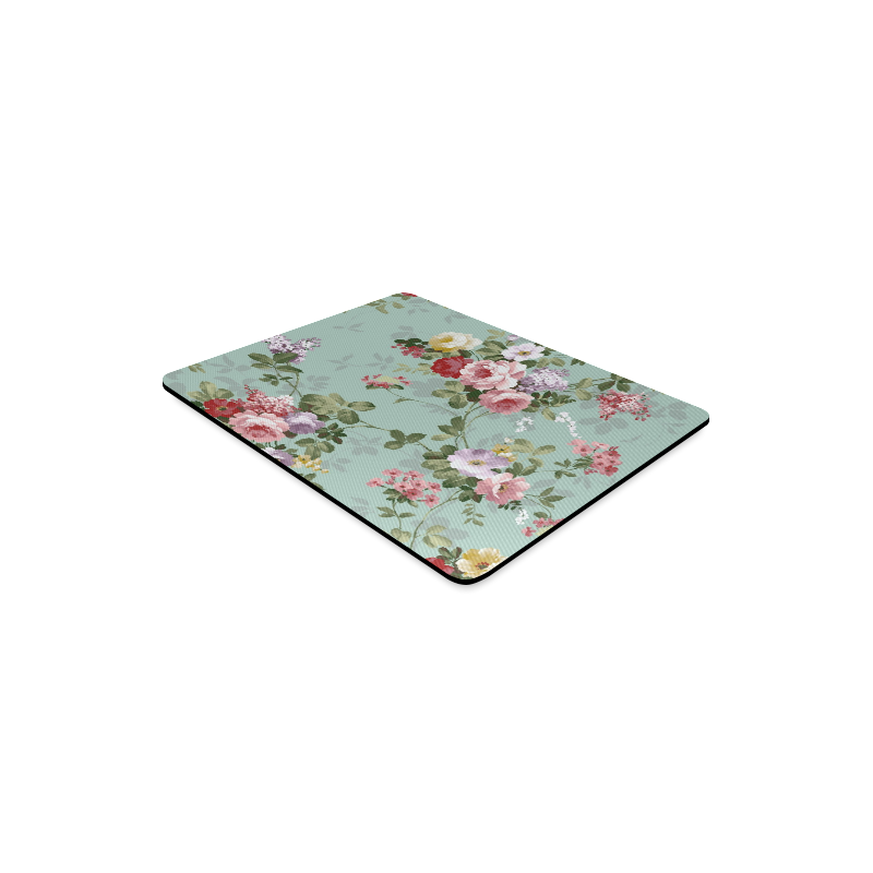 Vintage Beautiful Rose Floral Wallpaper Pattern Rectangle Mousepad | ID: D741341