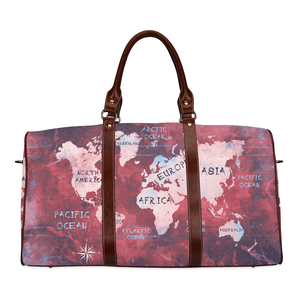 world map Waterproof Travel Bag/Small (Model 1639) | ID: D758166