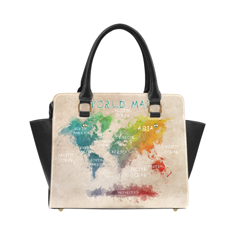 world map Classic Shoulder Handbag (Model 1653) | ID: D758089