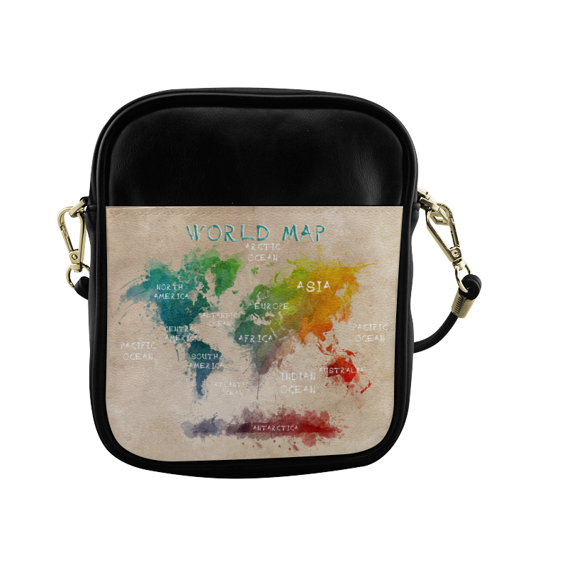 world map Sling Bag (Model 1627) | ID: D758188