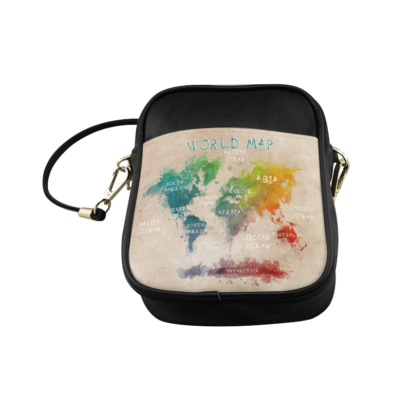 world map Sling Bag (Model 1627) | ID: D758188
