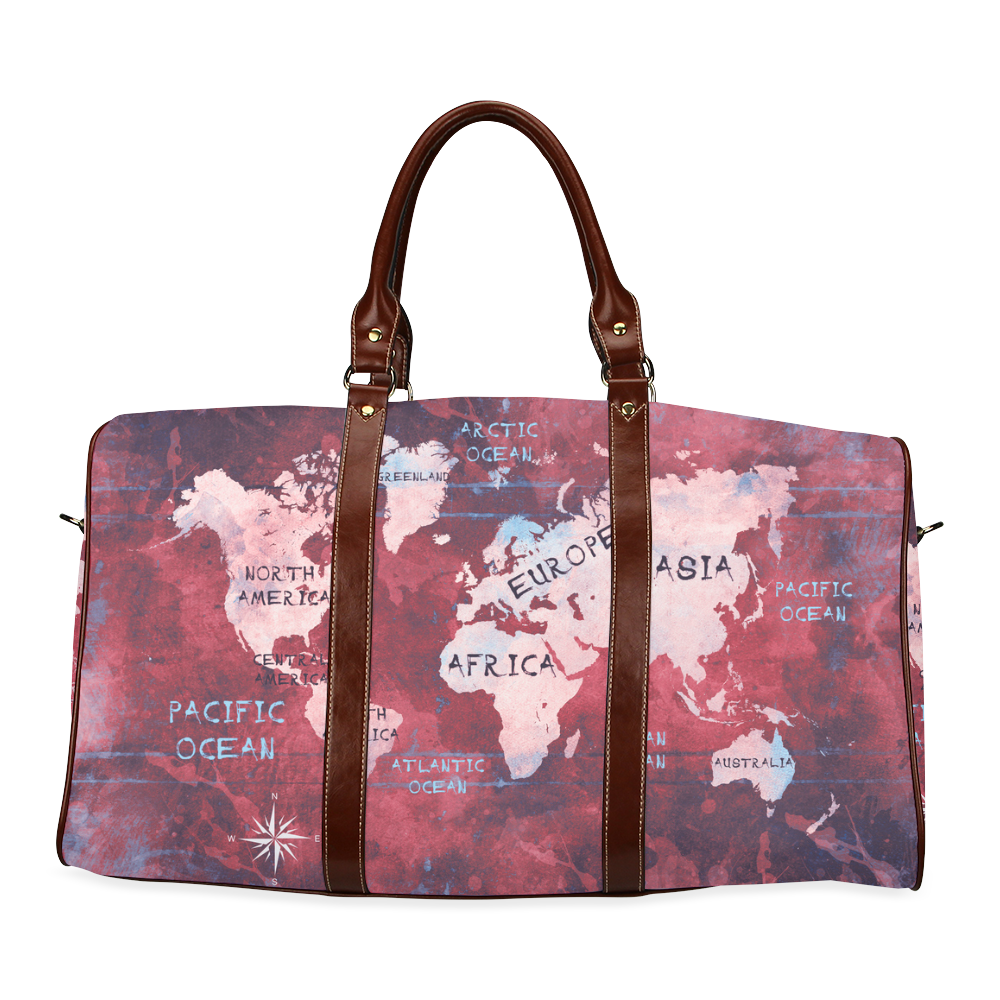 world map Waterproof Travel Bag/Small (Model 1639) | ID: D758166