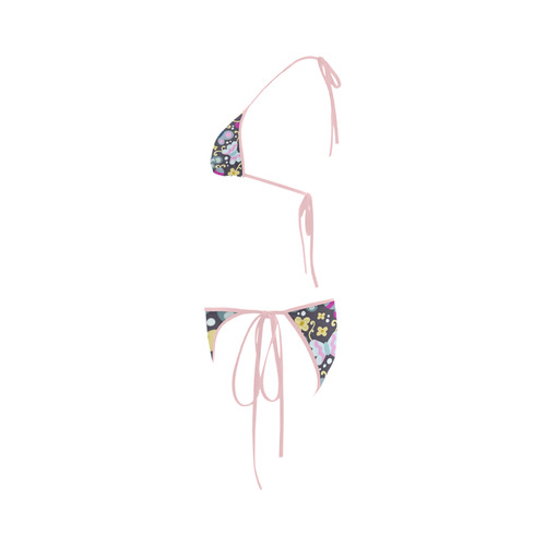 Cute Vintage Butterfly Flower Floral Custom Bikini Swimsuit | ID: D775037