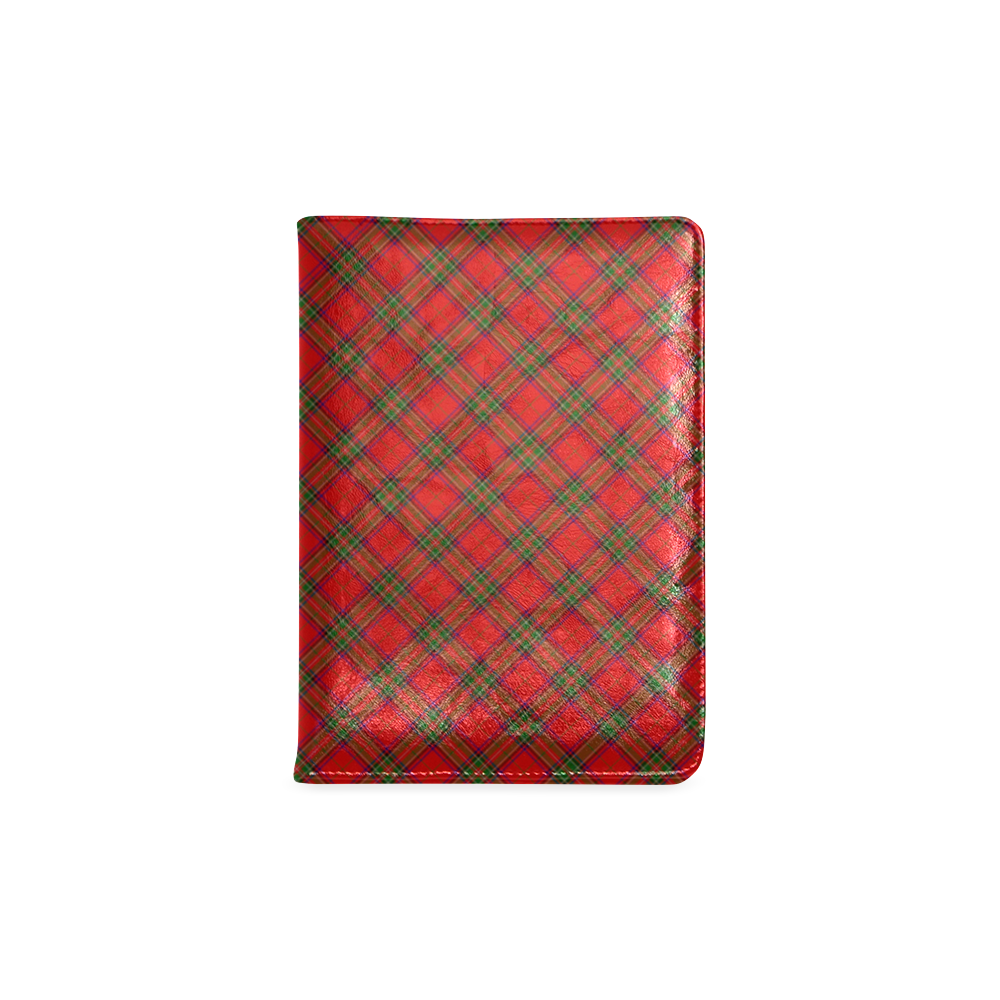 Red Tartan Plaid Pattern Custom NoteBook A5 | ID: D775237