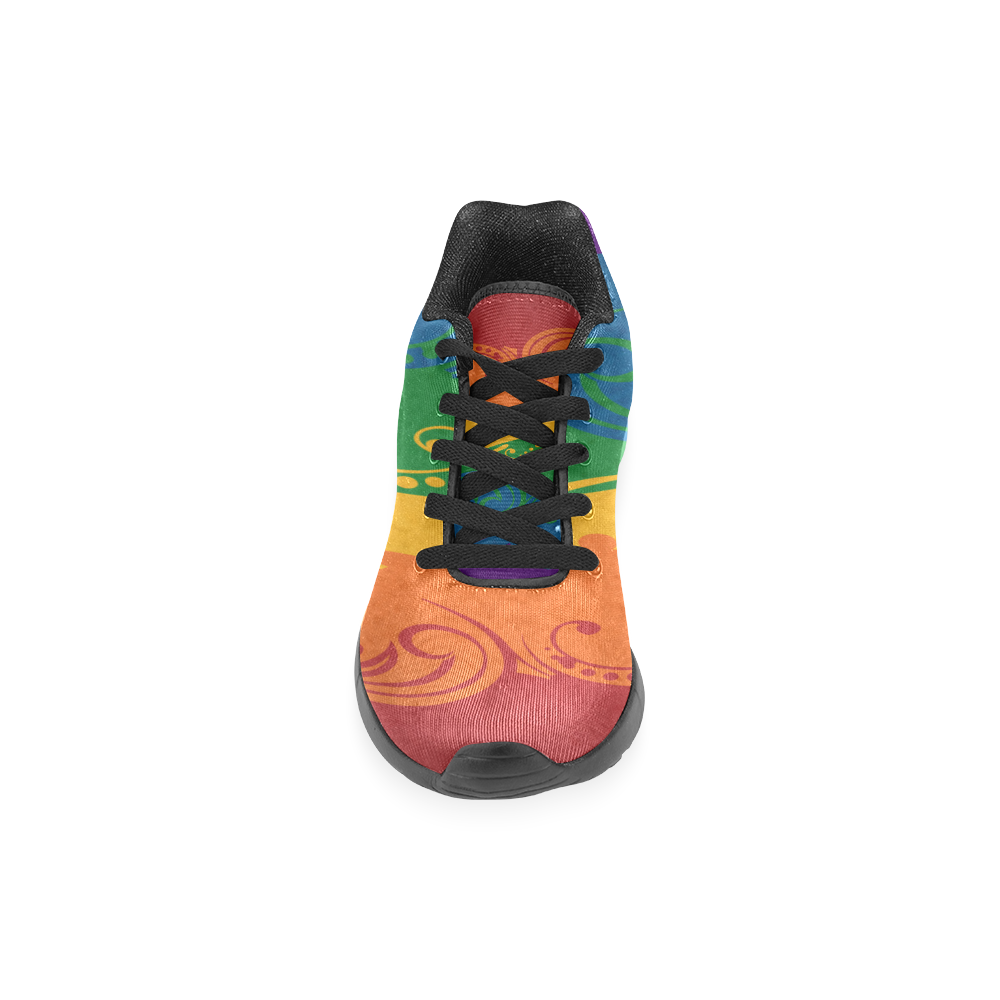 Ornamental Rainbow Flag Women’s Running Shoes (Model 020) | ID: D780984
