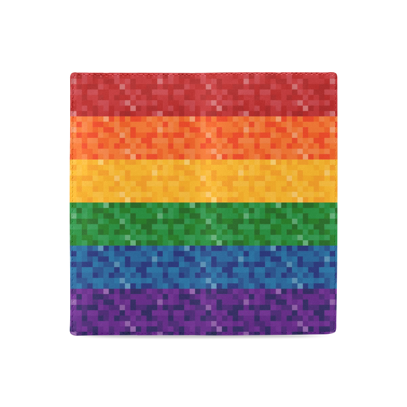 Rainbow Pixel Flag Women's Leather Wallet (Model 1611) | ID: D786814