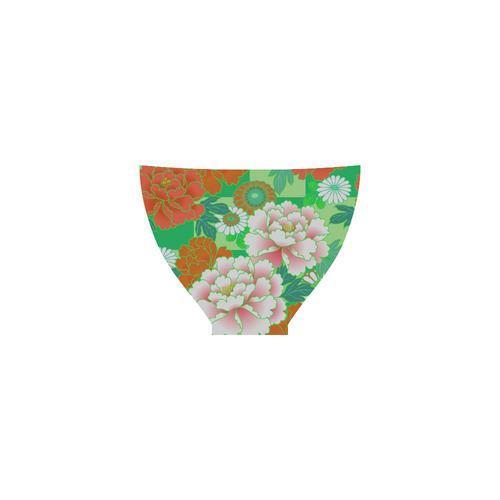 Vintage Japanese Floral Kimono Pattern Custom Bikini Swimsuit | ID: D786458