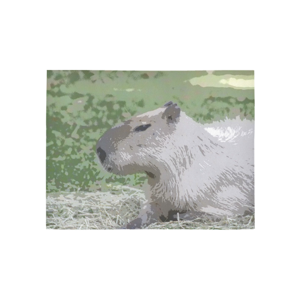 capybara Poster Area Rug 5'3''x4' | ID: D824120