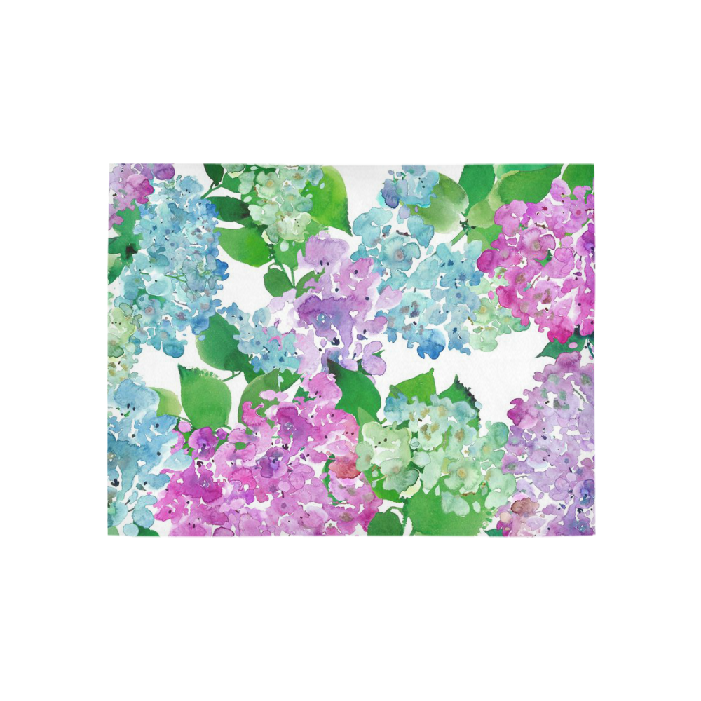 Watercolor Hydrangea Area Rug 5'3''x4' | ID: D827330