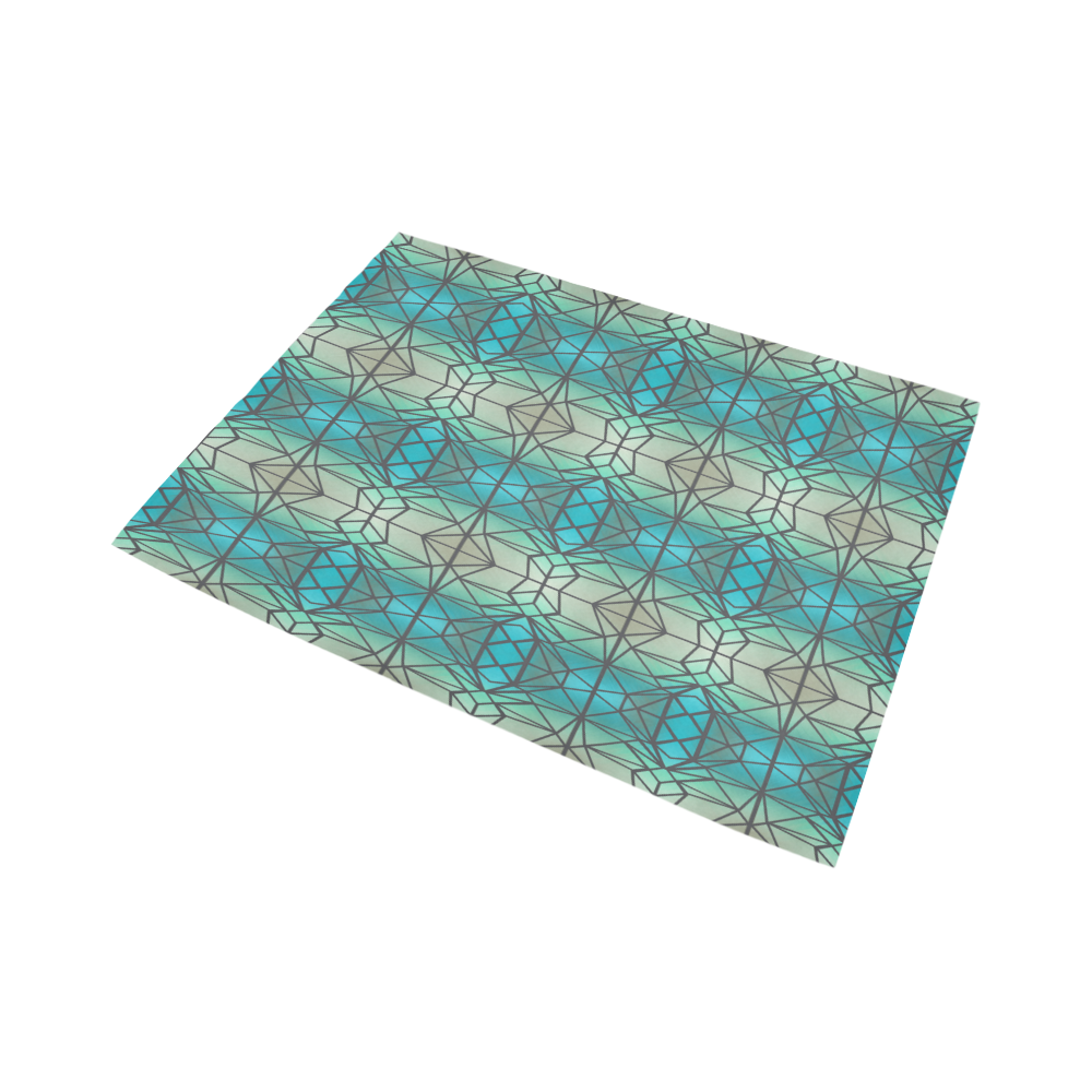 Stained glass pattern Area Rug7'x5' | ID: D830390
