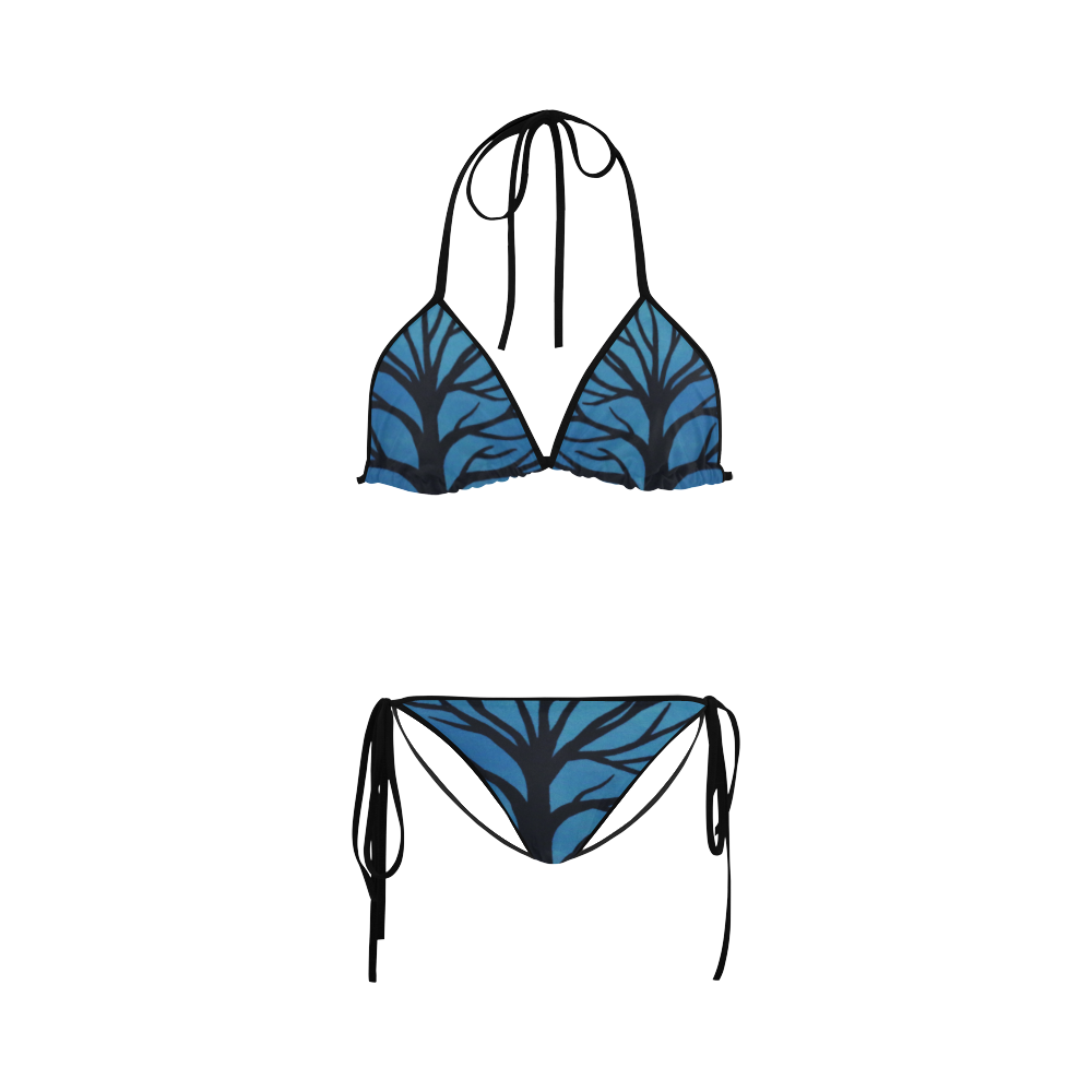 Spooky Tree (Blue) Custom Bikini Swimsuit | ID: D835685
