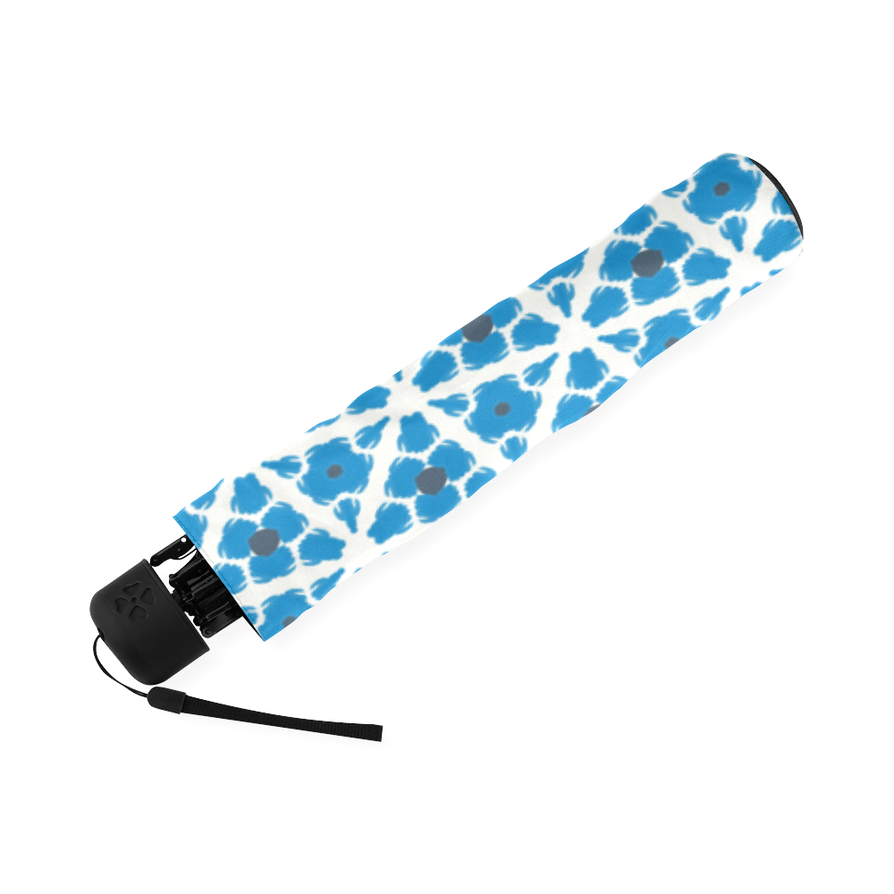 blue pattern Foldable Umbrella (Model U01) | ID: D834587