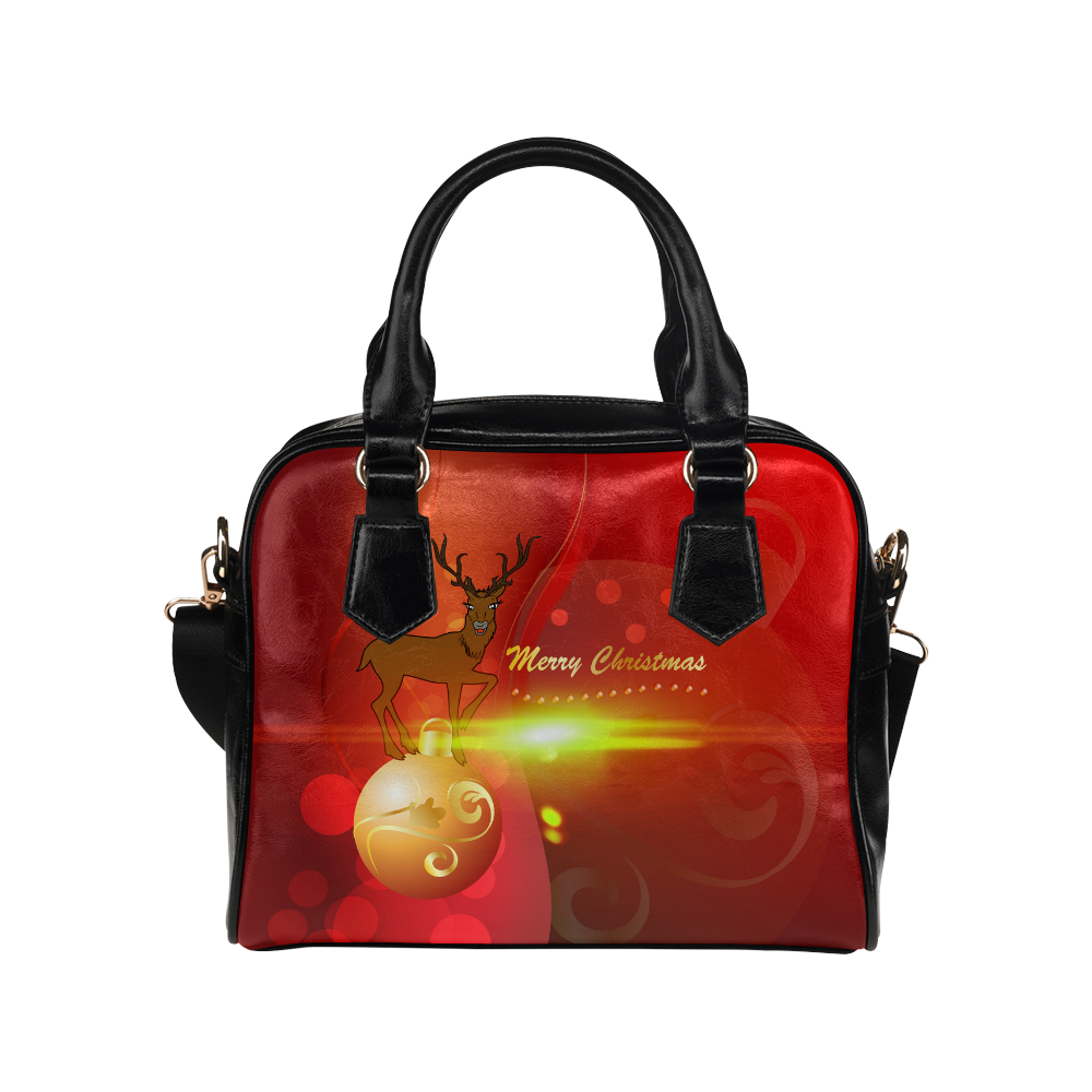 christmas design with reindeer Shoulder Handbag (Model 1634) | ID: D850386